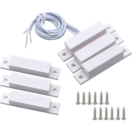 Amazon.com: 3 Sets MC 38 Mount Wired Door Window Sensor Magnetic Reed ...