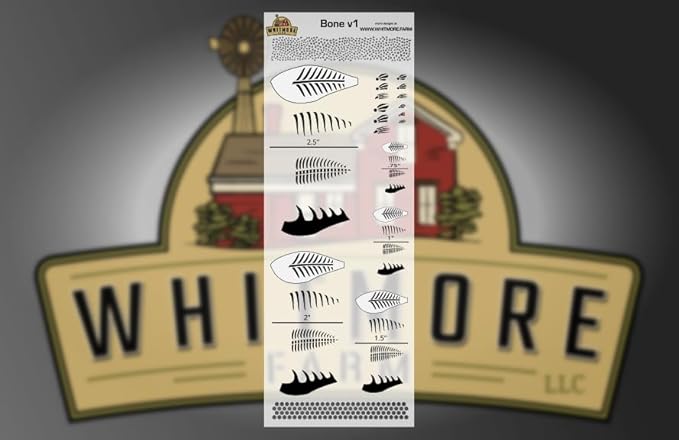 Amazon.com: Bones v1 Fishing Lure Airbrush Stencil – 11″ x 4″ - 5 Sizes ...