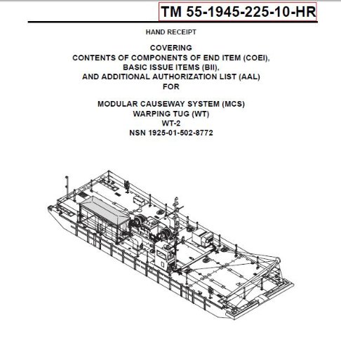 US Army, Technical Manual, TM 55-1945-225-10-HR, MODULAR CAUSEWAY ...