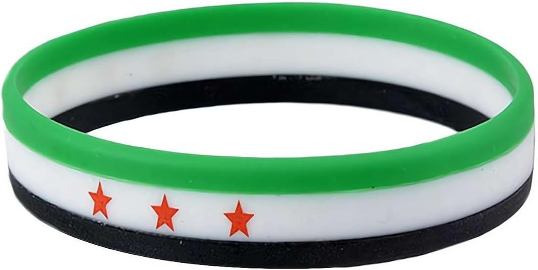 Amazon.com: Free Syrian Flag Bracelets,Syria Flag Silicone Rubber ...