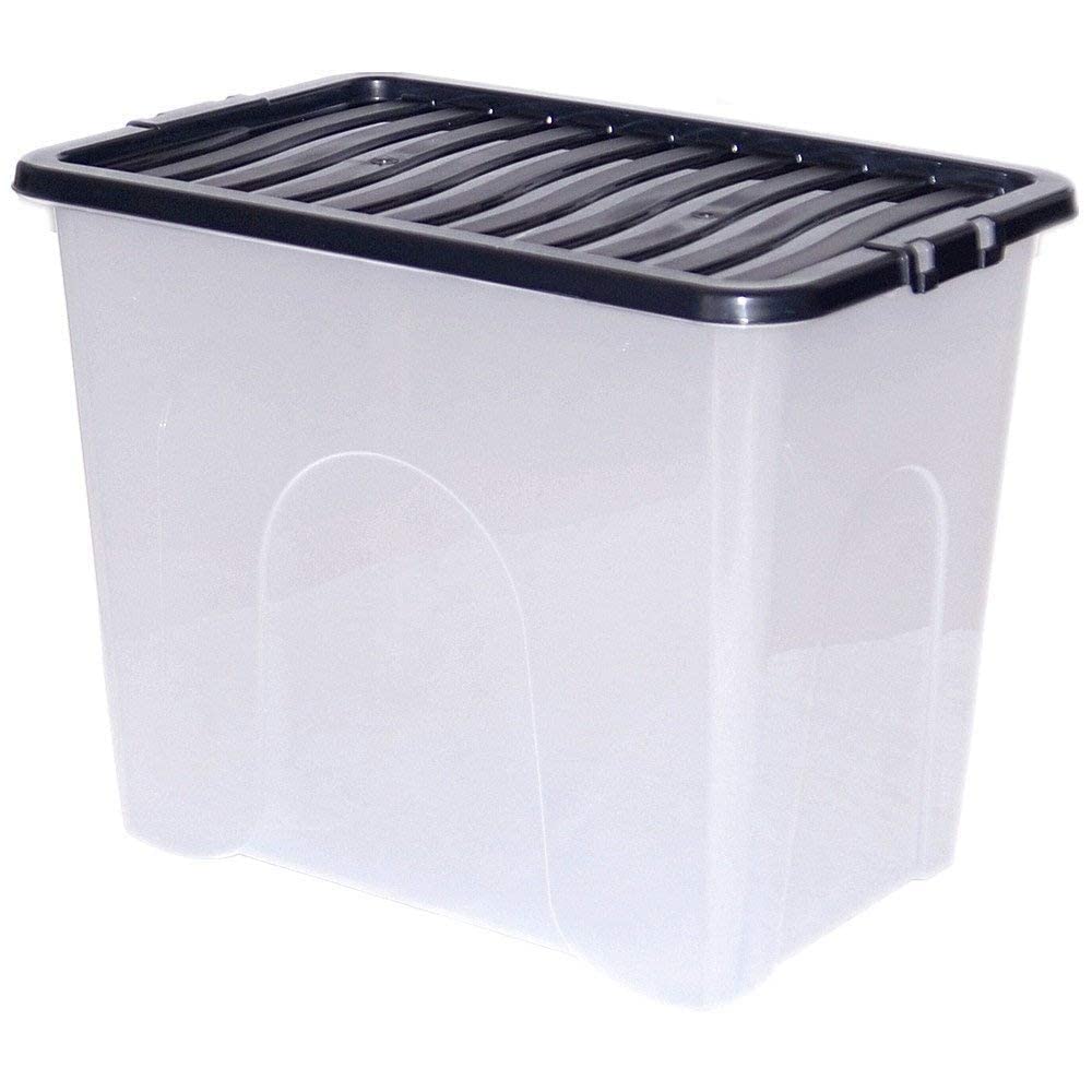 CrazyGadget® 80L 80 Litre Extra Large Big Plastic Storage Clear Box ...