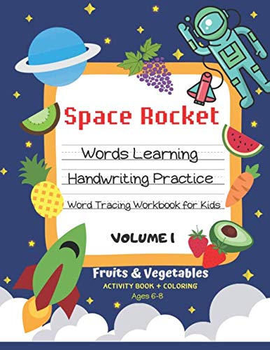 Space Rocket: Words Learning, Handwriting Practice: Word Tracing ...