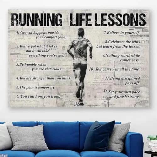 Amazon.com: Running Life Lessons Poster - Personalized Running Life ...