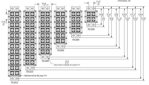 Snapklik.com : 2512 12 Circuit 30A Terminal Block