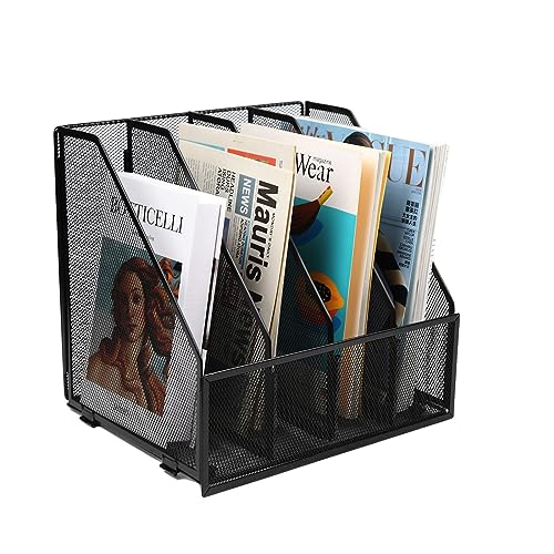JEBELE 4 Compartments Magazine File Holder Desk Document Organiser ...