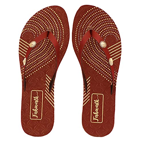 Fabwalk Payal-02 CP Cherry Stylish, Fashion and Comfy Slippers For ...