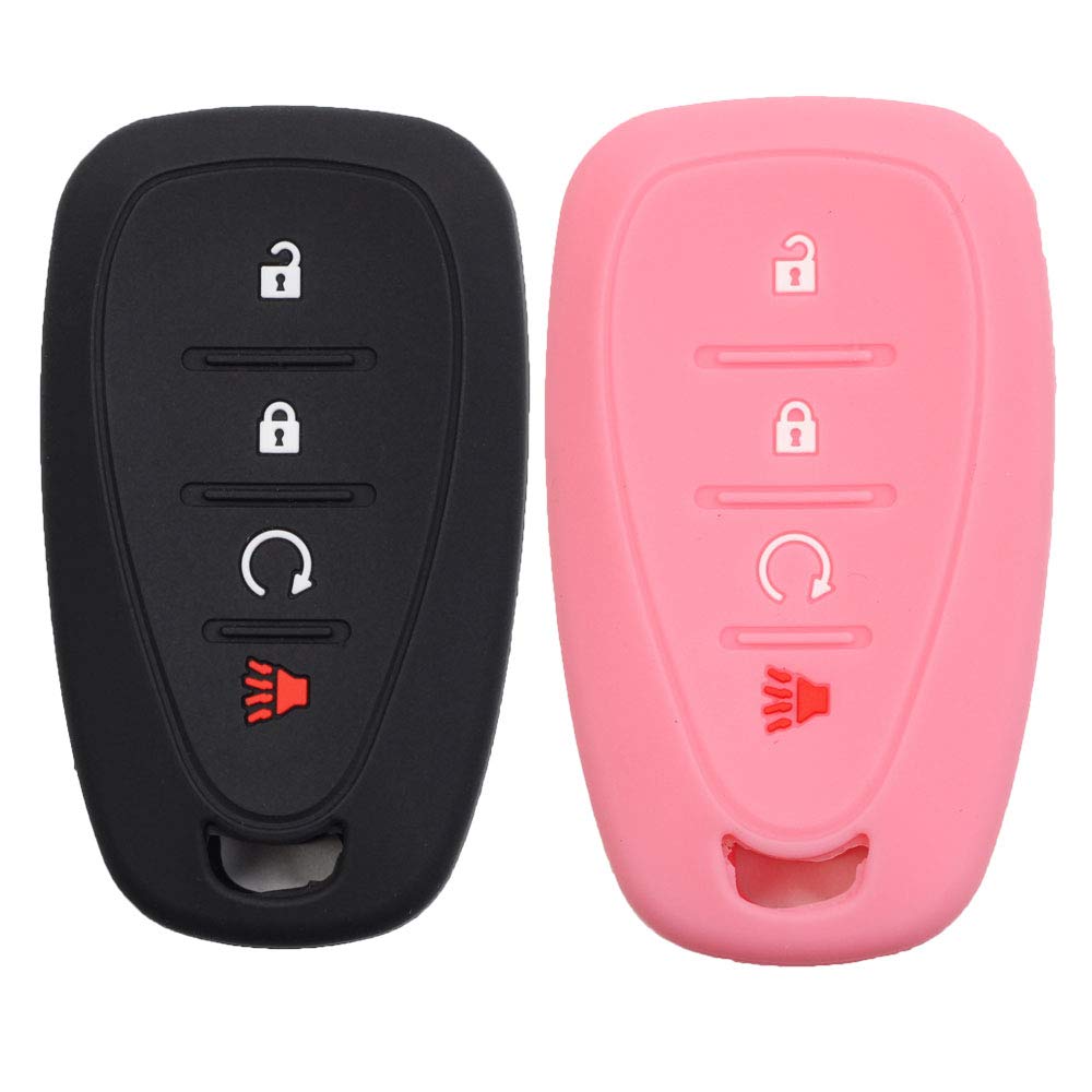 Amazon.com: Btopars 2pcs 4 Button Smart Key Fob Silicone Rubber Case ...