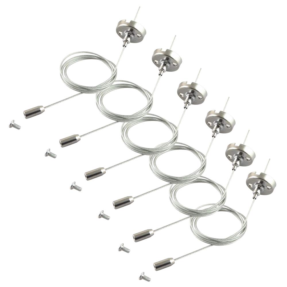 6Pcs Ceiling Canopy Kit with Cable Guide Light Holder Adjustable Steel ...