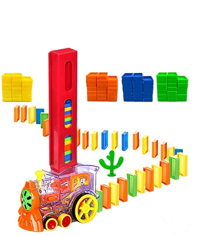 Creative Creation Dominos Train Blocks Set,Domino Train Toy with Lights ...