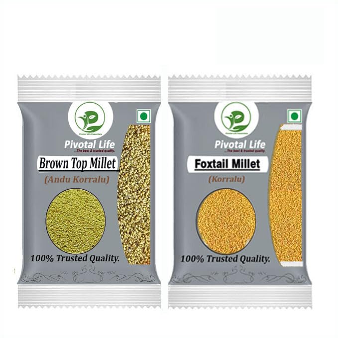 Pivotal Life Millets Combo 1kg(Pack of 2) Foxtail Millet(Korralu) 500g ...