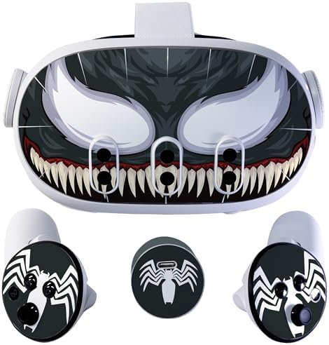 Amazon.com: VR Headset Venomous Black Skin and Accessories Stickers Kit ...