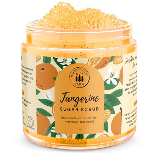 Amazon.com: Tangerine Sugar Scrub - Natural Exfoliant with Sunflower ...