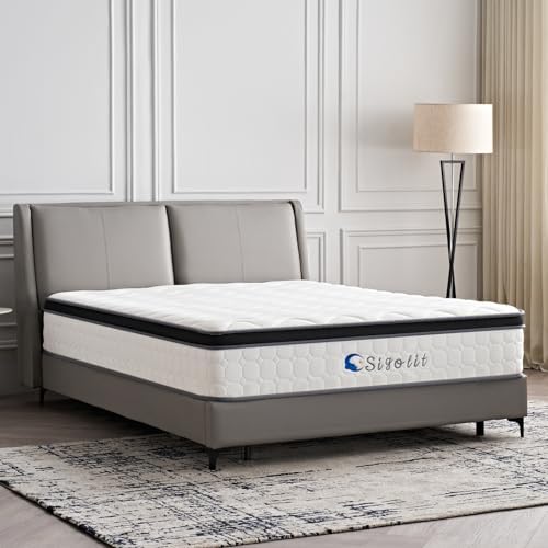 Amazon.com: sigolit 12 Inch Queen Firm Size Hybrid Mattress - Firm ...