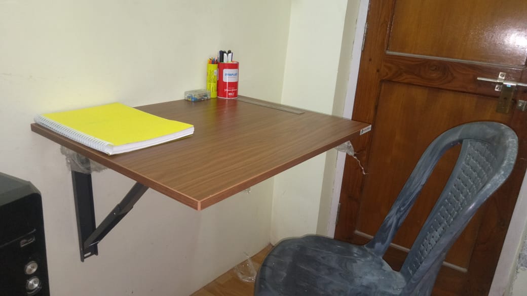 INVISIBLE BED Engineered Wood with Ebco Steel Brackets Wall Mounted ...