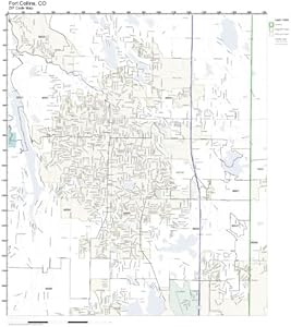 Amazon.com: ZIP Code Wall Map of Fort Collins, CO ZIP Code Map Not ...