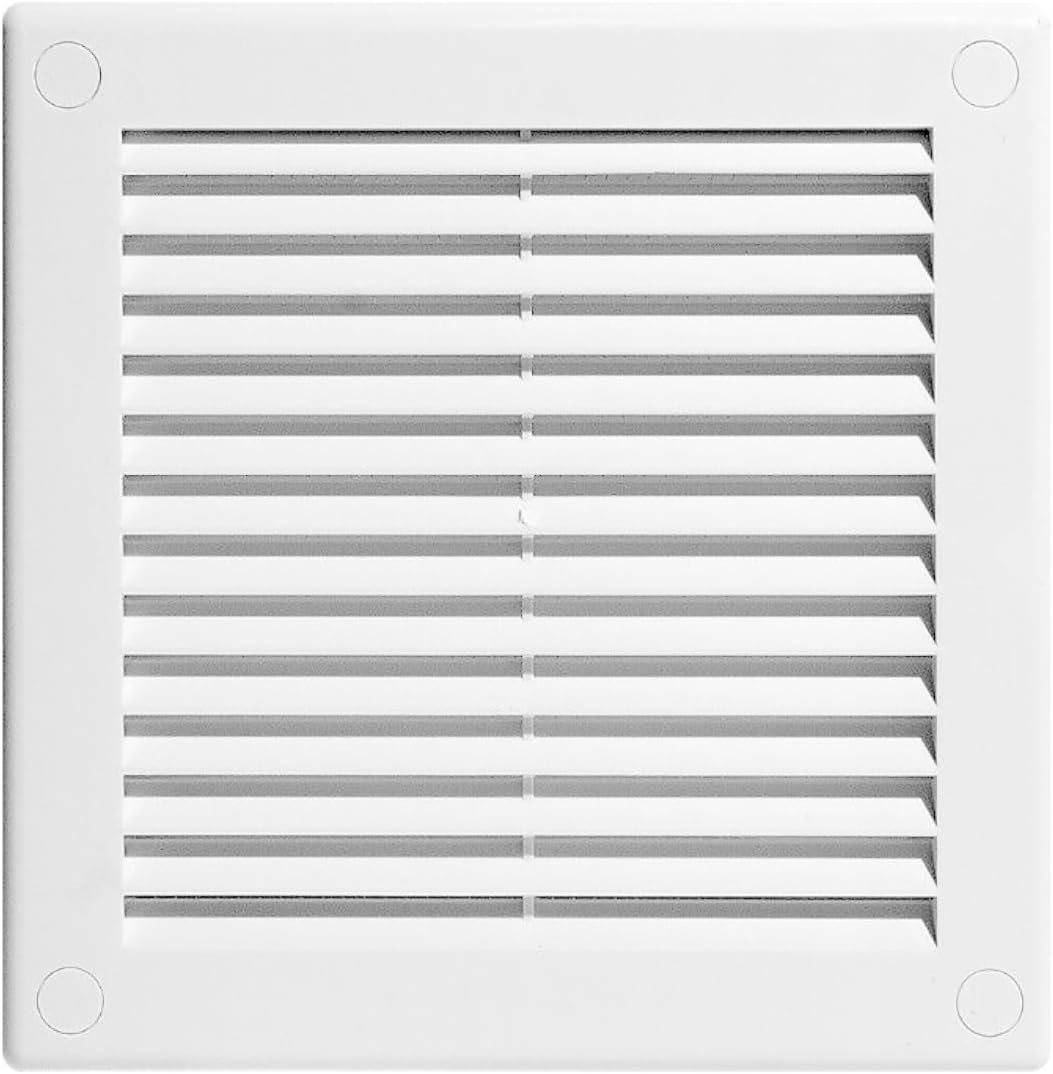 Extractor Fan Wall White Fixed Louvre Grill Grille Ventilation 4", 5 ...