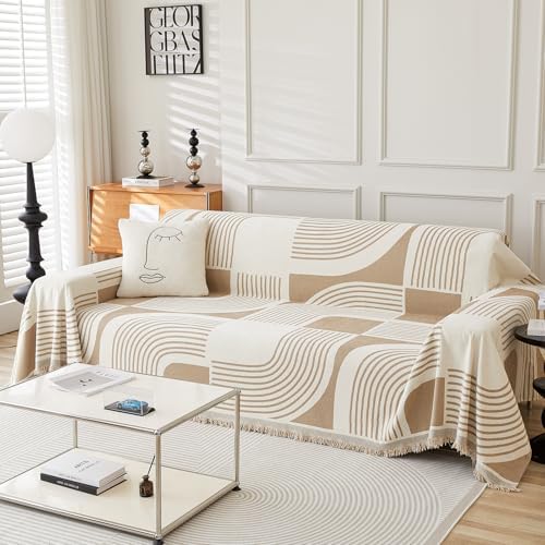 Amazon.com: WEYOND Boho Chenille Couch Cover with Tassels, Bohemian ...