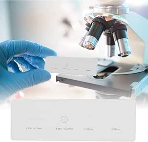 Gevvnss 0. 01mm Microscope Objective Micrometer Calibration Camera Slide Ruler Glass Stage ...