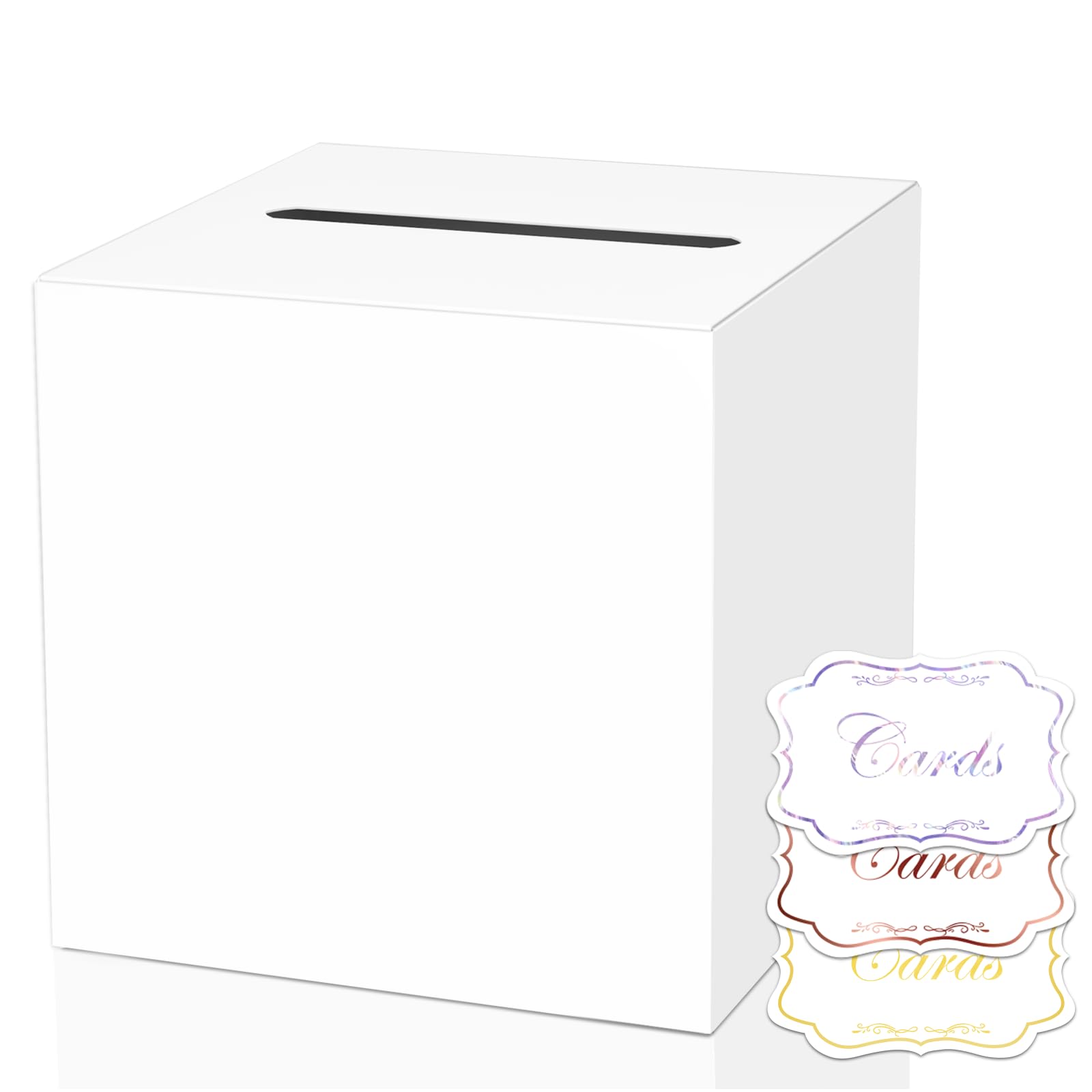 Amazon.com: White Cards Box, Cards Receiving Box for Birthday, Wedding ...