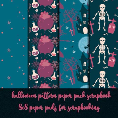 halloween pattern paper pack scrapbook - 8x8 paper pads for ...