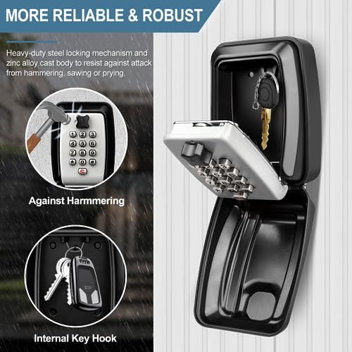 ENONEO Key Box with Code 12 Digits Combination Key Safe Cover ...
