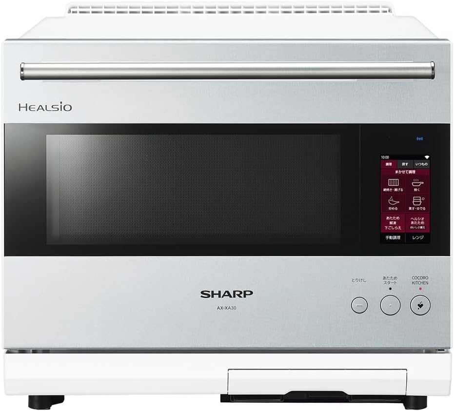 Amazon | シャープ ウォーターオーブン ヘルシオ AX-XA30-S バイブレーションシルバー 30L 2段調理 プレミアムモデル 無線LAN機能 あぶり焼き スピード調理 ...