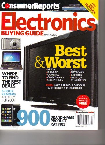 Consumer Reports Electronics Buying Guide 2010 (900 Brand Name product ...