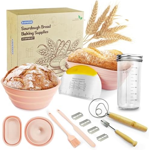 Amazon.com: Sourdough Starter Kit-Banneton Bread Proofing Basket ...