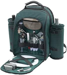 Amazon.com: Picnic Gift 1030 Green Alpine Two Person Picnic Pack with 2 ...