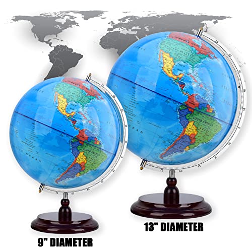Snapklik.com : World Globe For Kids Learning, 13 Inch Globes Of The World
