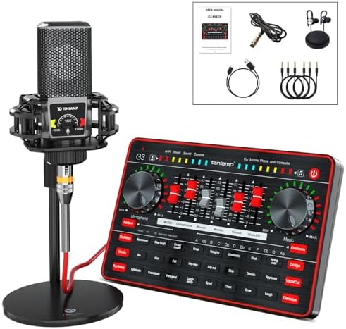 Amazon.com: Podcast Equipment Bundle, Keten All-in-One Audio Interface ...