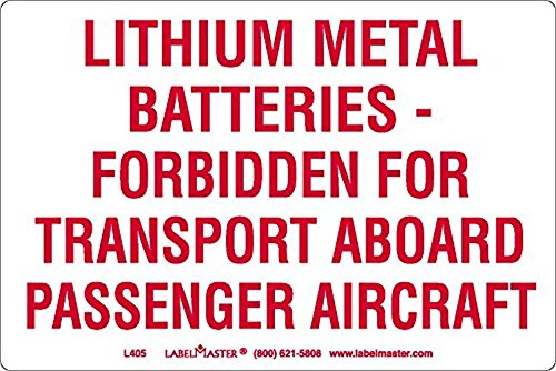 Labelmaster L405 Dot Lithium Battery Marking, Paper, 6" x 4" P (Pack of ...