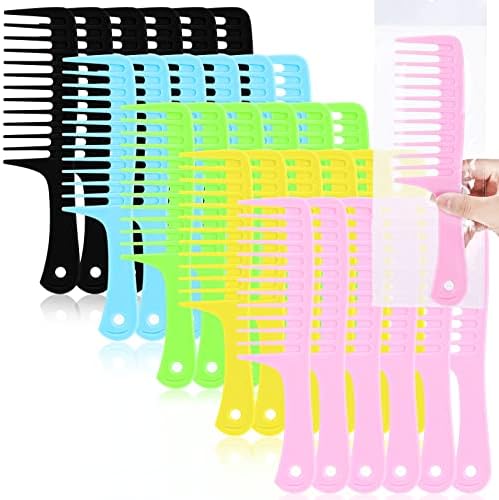 Amazon.com : Vesici 100 Pieces Colorful Pocket Comb Bulk Detangling ...