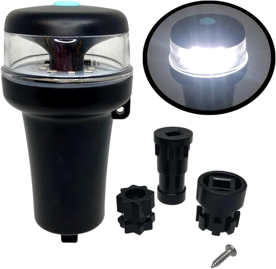Amazon.com: Pactrade Marine Black Housing Navigation Light LED 3 AA ...