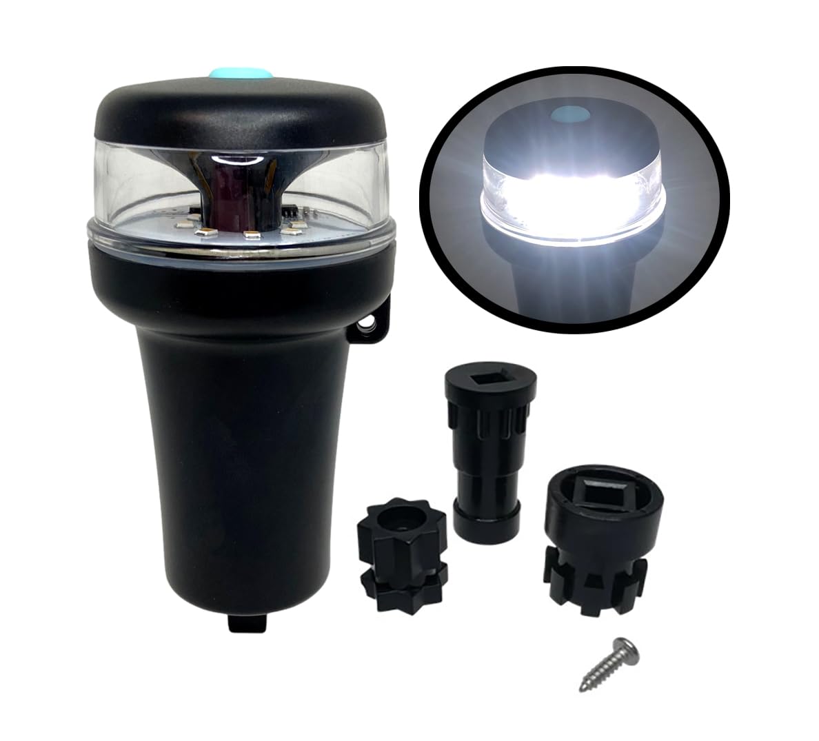 Amazon.com: Pactrade Marine Black Housing Navigation Light LED 3 AA ...