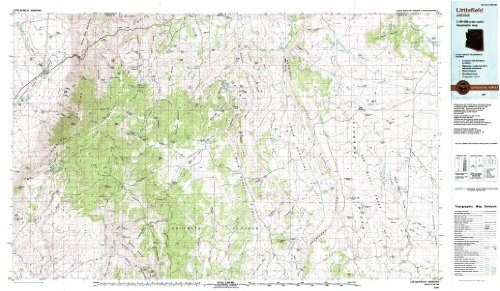 Littlefield Arizona 1:100,000-scale Topographic USGS Map: 30 X 60 ...