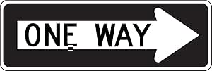 Amazon.com: Lane Guidance Sign: One Way (In Right Arrow) : Industrial ...