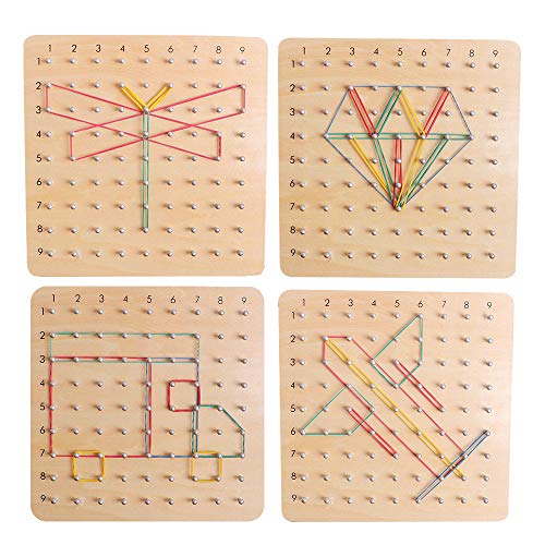 Snapklik.com : JCREN Wooden Geoboard Educational 9x9 Geoboards For Kids ...