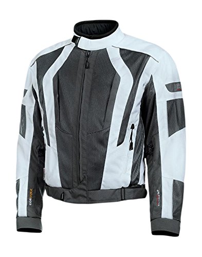 Olympia Moto Sports MJ410 Men's Airglide 5 Mesh Tech Jacket (Ivory ...
