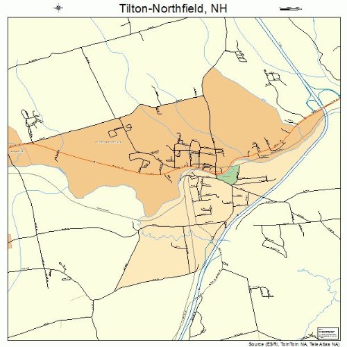 Large Street & Road Map of Tilton-Northfield, New Hampshire NH ...