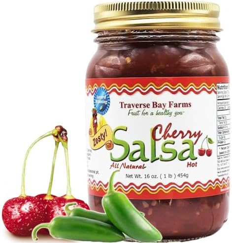 Amazon.com: Traverse Bay Farms Zesty Cherry Salsa – Medium Hot Heat ...