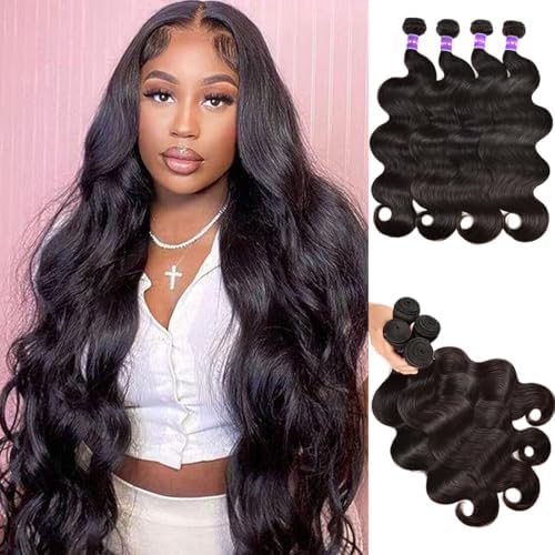 Amazon.com : Hswpawk Human Hair Bundles 20 22 24 Inch Body Wave 3 ...