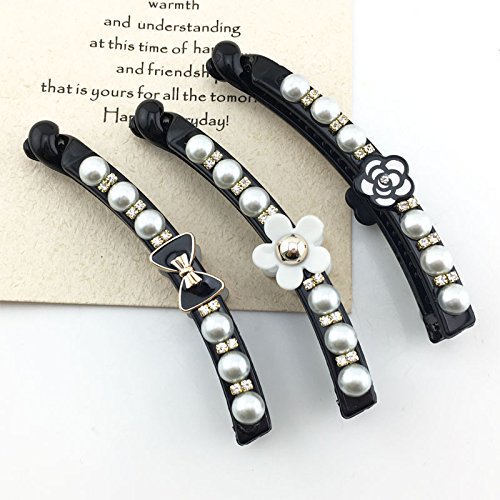 Amazon.com : The New Rose Pearl Banana Clip Vertical Clip Hairpin ...