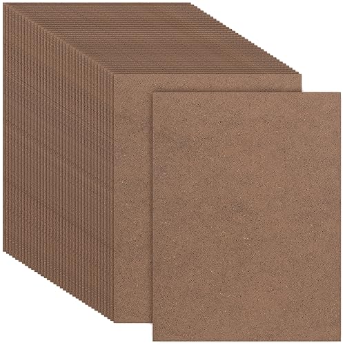 FUNSUEI 40 PCS 20.3 x 15.2cm MDF Board Sheet, 2mm MDF Board, MDF Wood ...