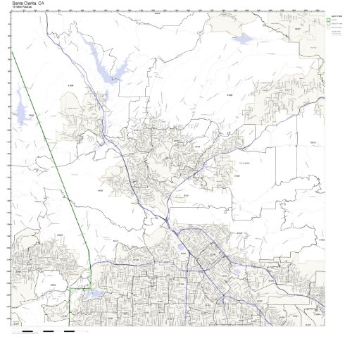 Santa Clarita, CA ZIP Code Map Not Laminated: Amazon.com: Books