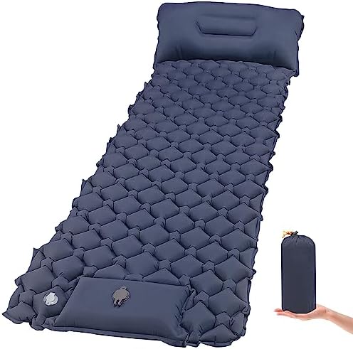 Suewidfay Camping Sleeping Self Inflating Mat, Single Camp Air Bed ...