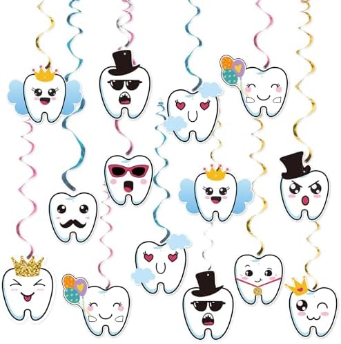 Amazon.com: Firefairy Tooth Hanging Swirls, First Tooth Baby Shower ...