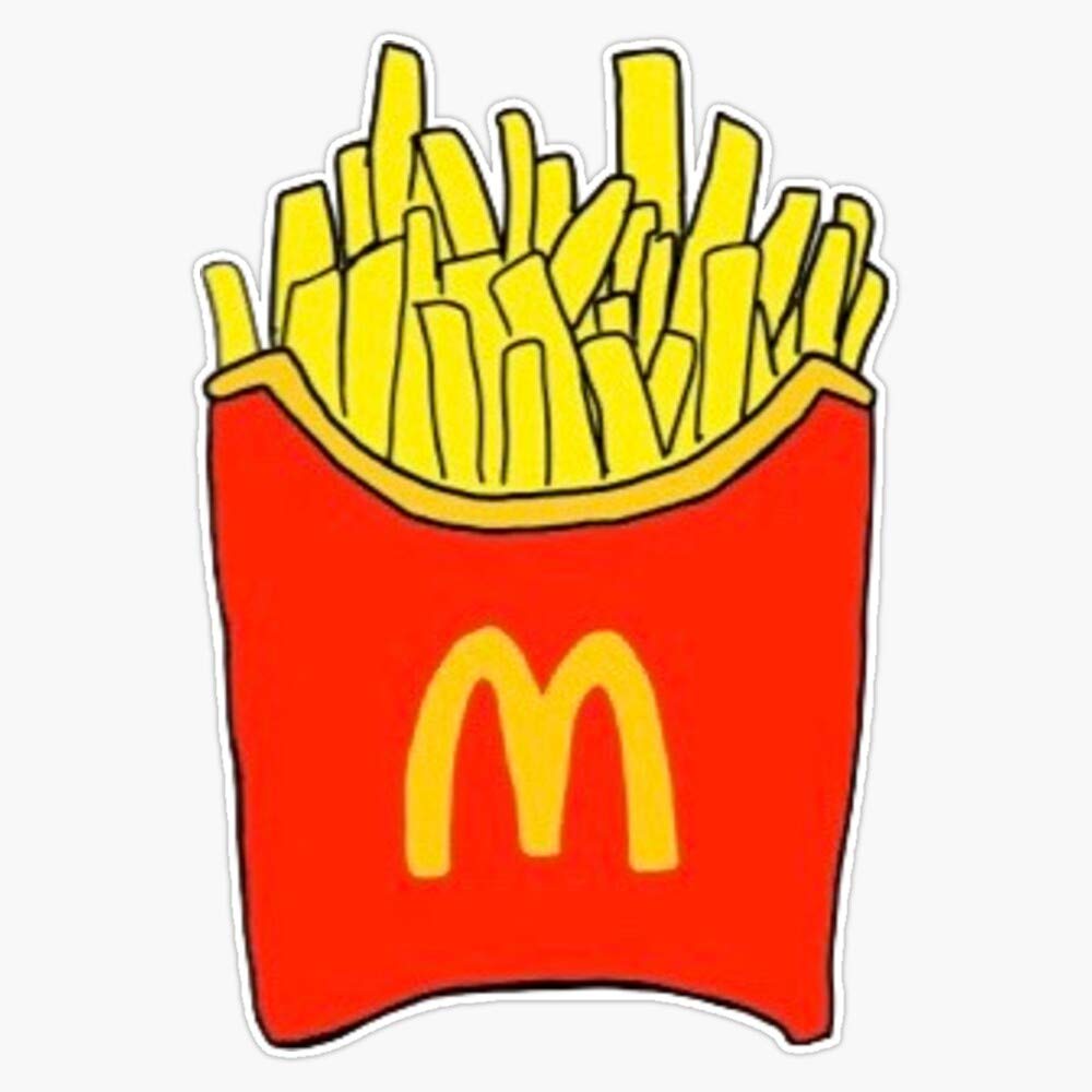 Amazon.com: McDonalds Fries Sticker Vinyl Bumper Sticker Decal ...