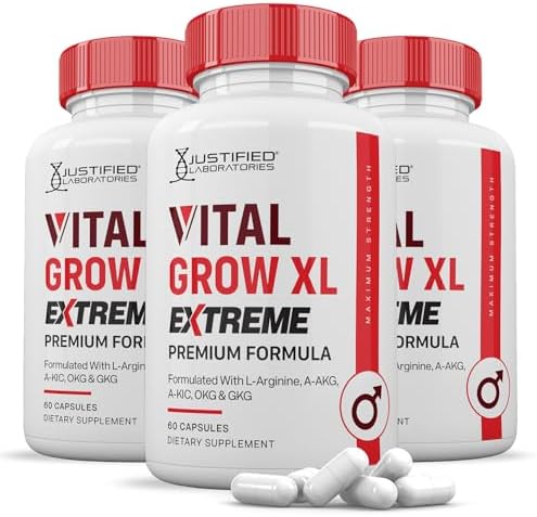 Amazon.com: (3 Pack) Vital Grow XL Extreme Pills 1600MG Premium Formula ...
