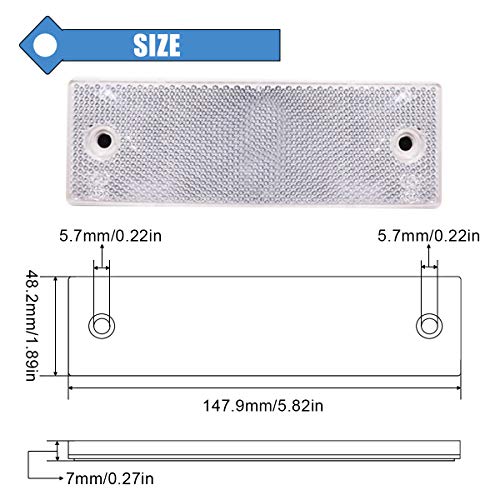 Snapklik.com : Smseace 15Pack White Safety Reflectors Self Adhesive ...